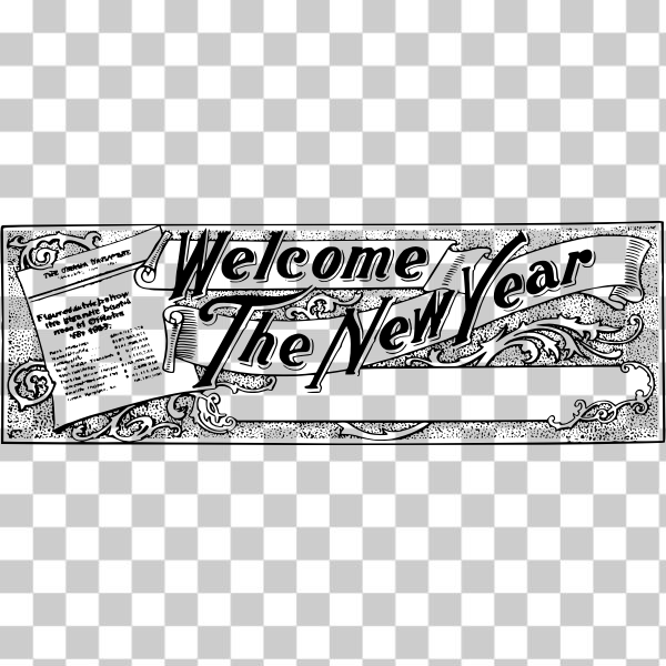 Free: SVG Welcome to the New Year banner vector image - nohat.cc
