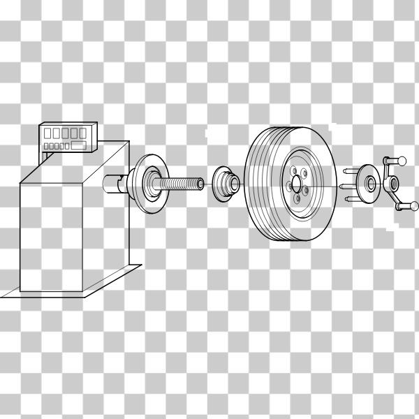 Free: SVG Wheel balance machine vector clip art - nohat.cc