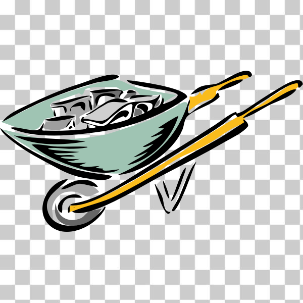 Free: SVG Wheelbarrow vector clip art - nohat.cc