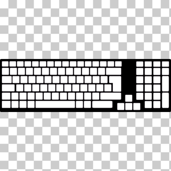 Free: SVG White computer keyboard - nohat.cc
