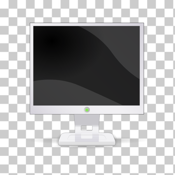 Free: SVG White flat screen LCD monitor vector image - nohat.cc