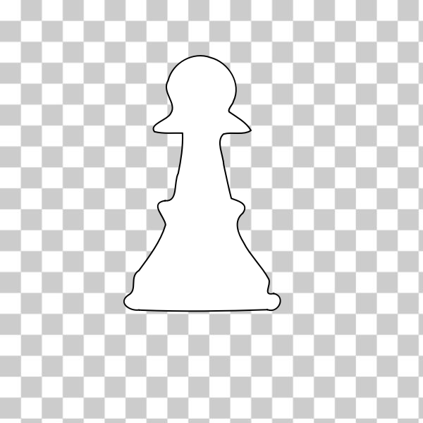 Free: SVG White pawn silhouette - nohat.cc