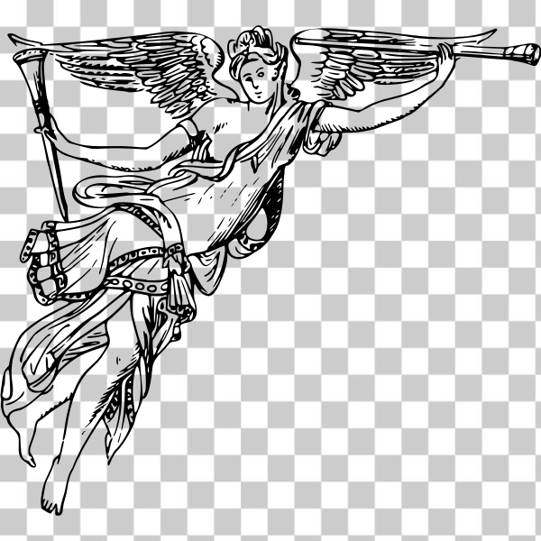 Free: SVG Winged herald - nohat.cc