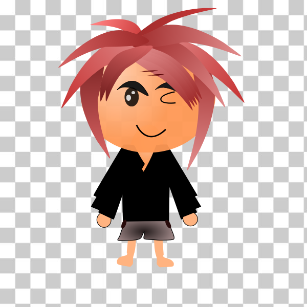 Free: SVG Winking dude vector image - nohat.cc