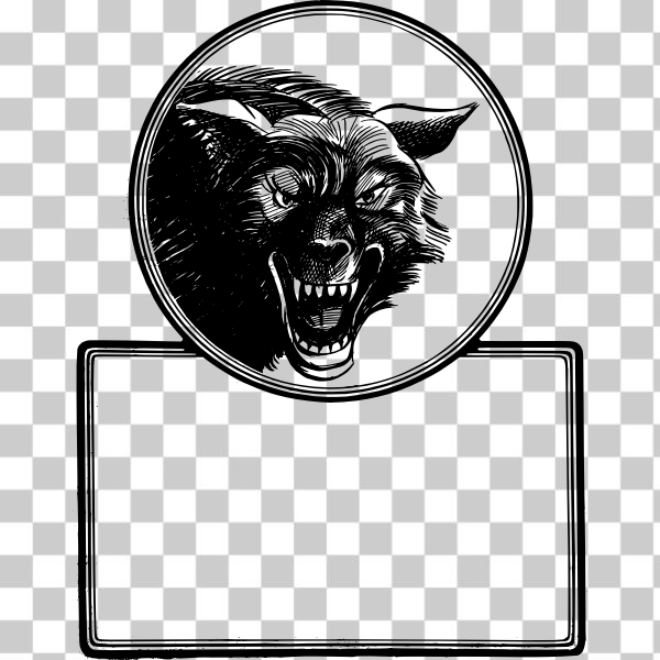 Free: SVG Wolf frame - nohat.cc