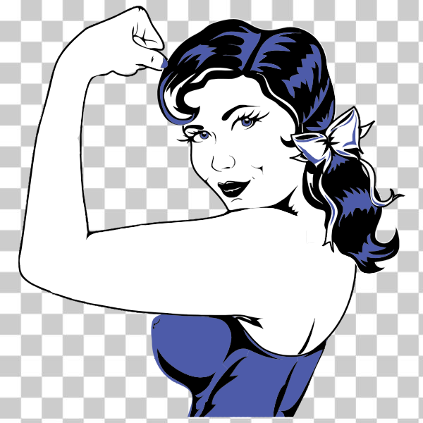 Free: SVG Woman Flexing Muscle - nohat.cc