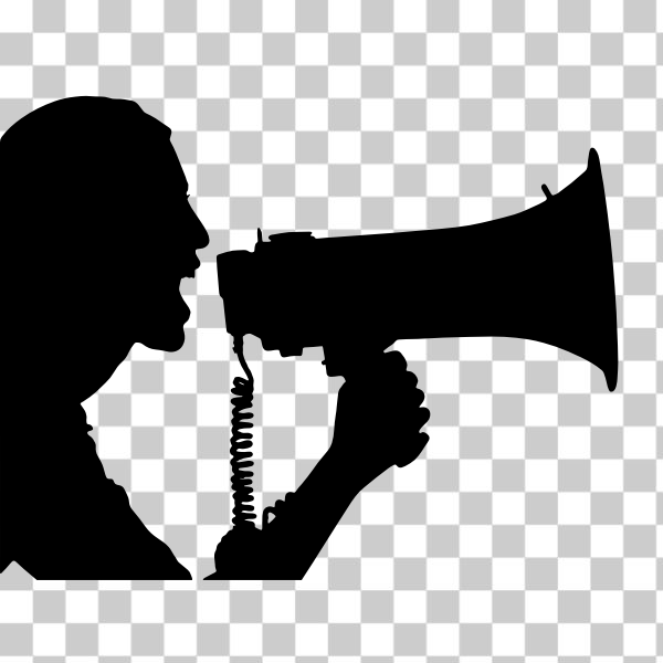 Free: SVG Woman shouting - nohat.cc