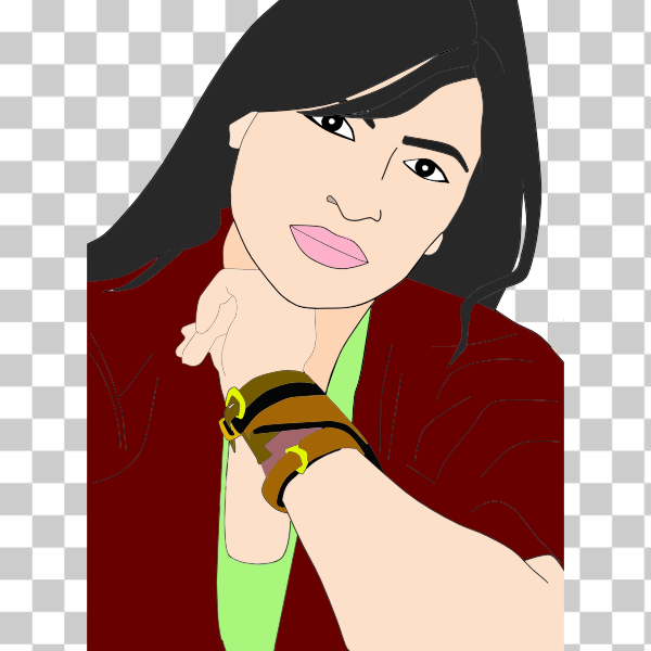 Free: SVG Womans Portrait 5 - nohat.cc