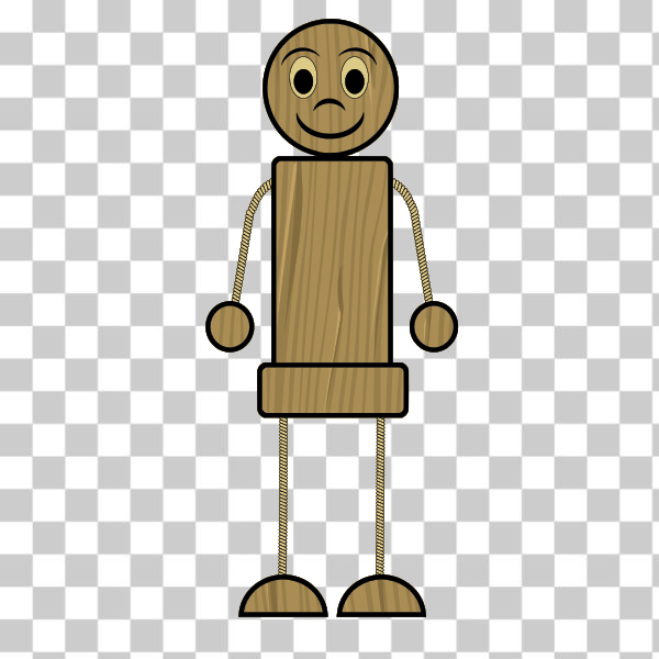 Free: SVG Wooden puppet - nohat.cc