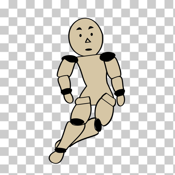Free: SVG Wooden puppet image - nohat.cc