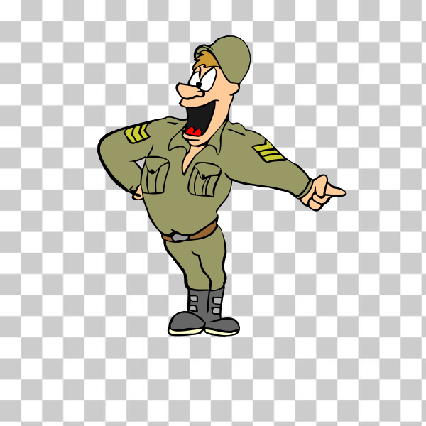 Free: SVG Yelling soldier - nohat.cc