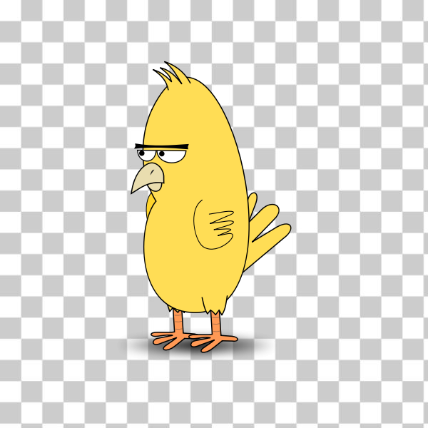 Free: SVG Yellow comic bird illustration - nohat.cc