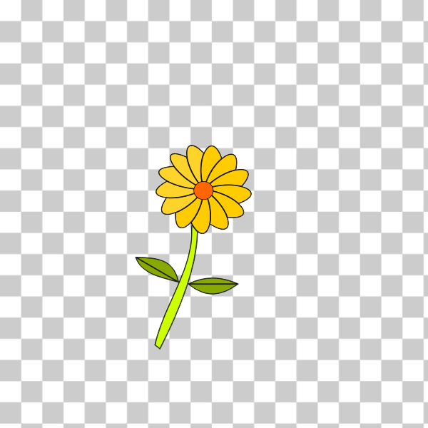 Free: SVG Yellow flower - nohat.cc