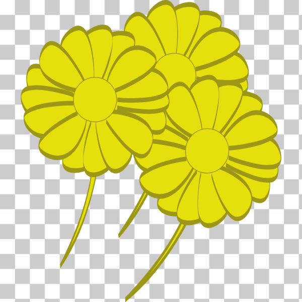 Free: SVG Yellow flowers - nohat.cc