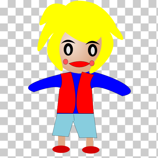 Free: SVG Yellow-haired boy vector image - nohat.cc