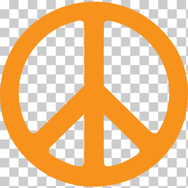 Free: SVG Yellow peace sign vector drawing - nohat.cc