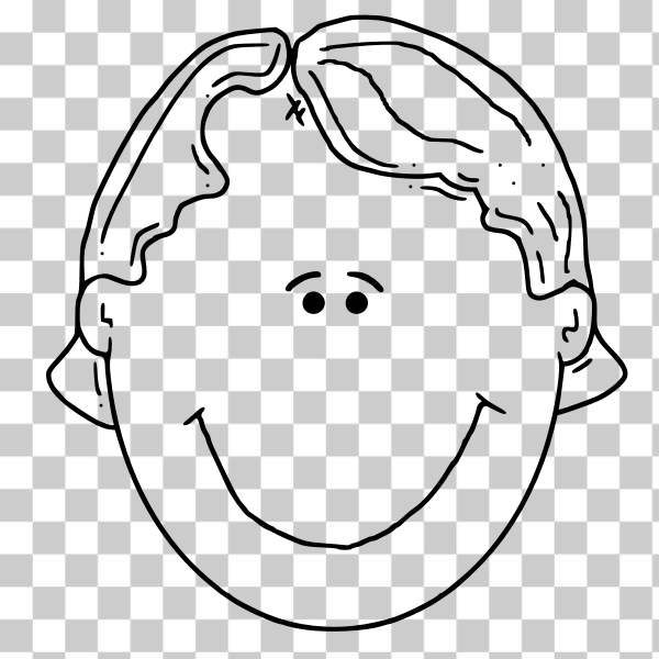 Free: SVG Young boy cartoon face vector clip art - nohat.cc