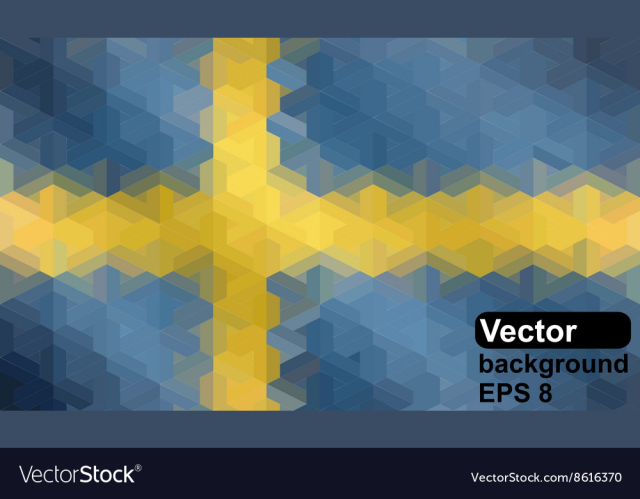 Free: Swedish flag made of geometric shapes vector image - nohat.cc