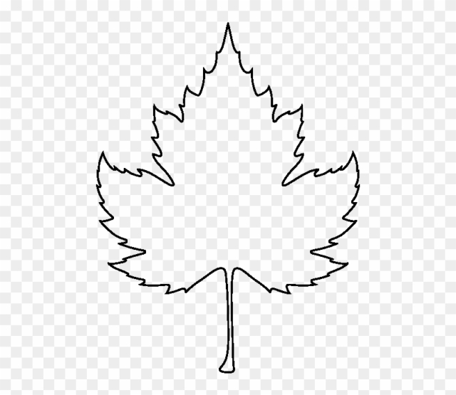 Free: Sycamore Leaf Pattern - Outline Images Of Leaves - nohat.cc