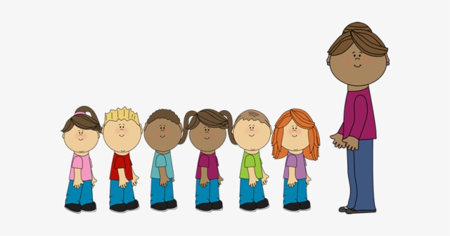 Free: Teacher Leading Students In Line Clip Art Teacher Leading ...