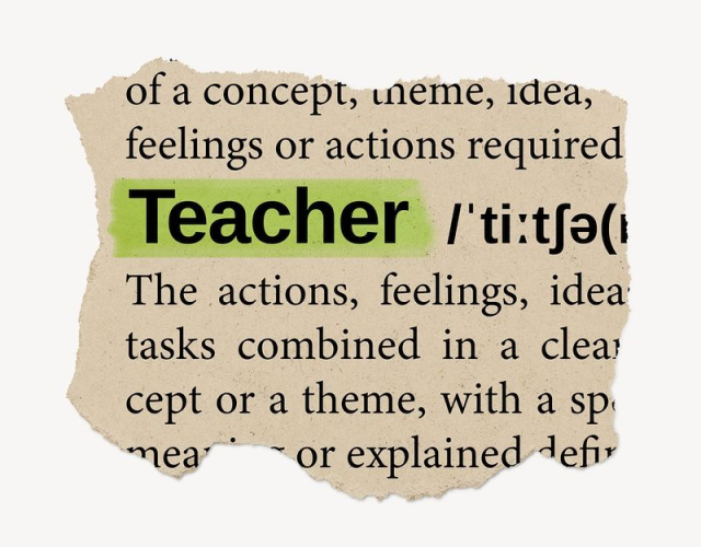 Free: Teacher ripped dictionary, editable word | Free PSD - rawpixel ...