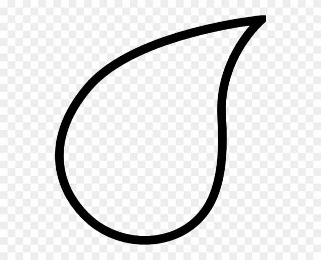 Free: Teardrop Outline Transparent Fill Thick Clip Art - Tear Drop ...