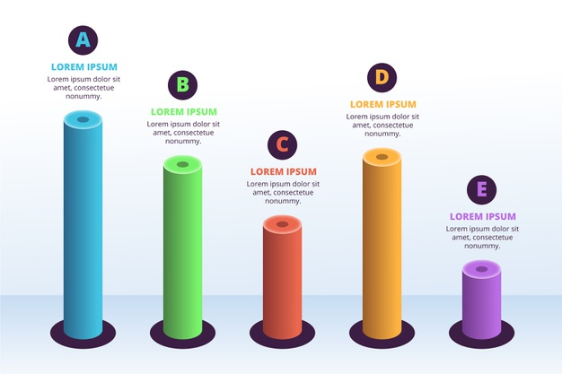 Free: Template 3d bars infographic Free Vector - nohat.cc