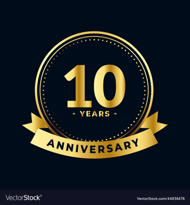 Free: ten years anniversary gold and black - nohat.cc