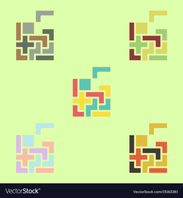 Free: Tetris pieces collection vector image - nohat.cc