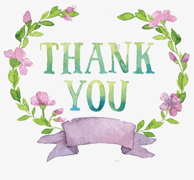 Free: Thank You, Flowers, Hand Painted, Plain Jane PNG Image and ...