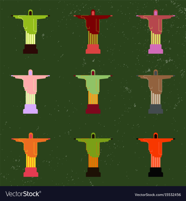 Free: The christ the redeemer statue rio de janeiro vector image - nohat.cc