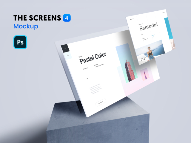 Free: The Screens 4 - Free PSD Mockup Template - nohat.cc