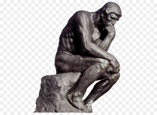 Free: The Thinker Bronze sculpture Statue - thinking man - nohat.cc