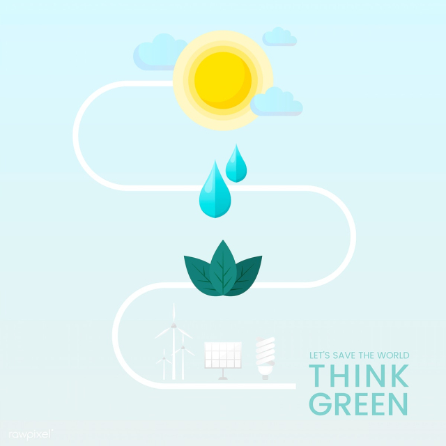 Free: Think green environmental conservation vector | Free stock vector ...