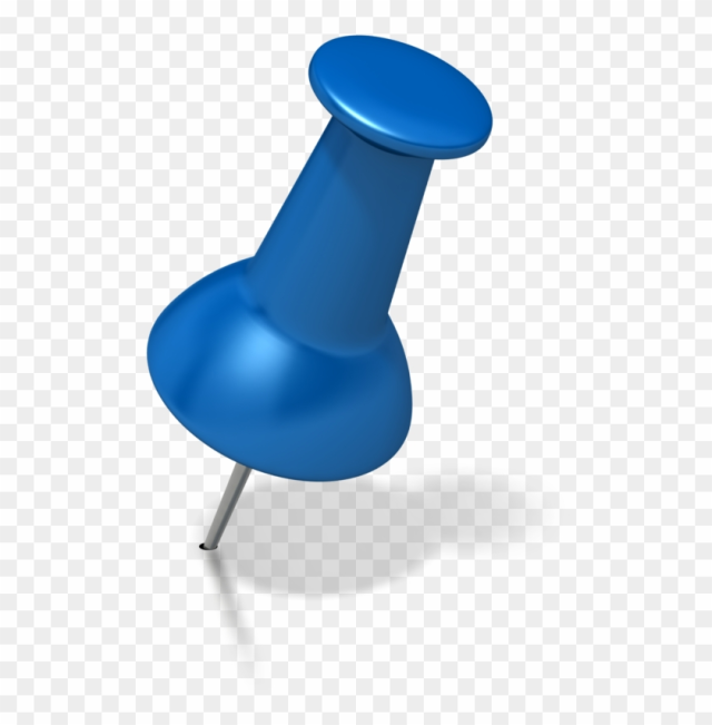 Free: Thumbtack Png Blue Thumb Tack Angled Right - Blue Push Pin Png - nohat.cc