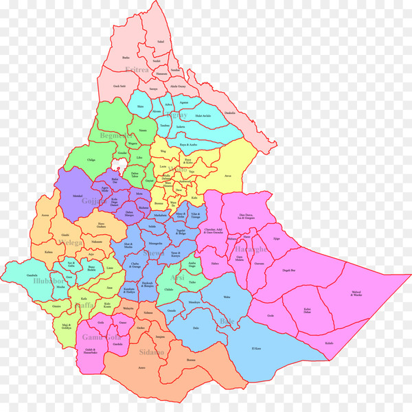 Free: Tigray Region Regions of Ethiopia Welkait Map Awrajja - map ...