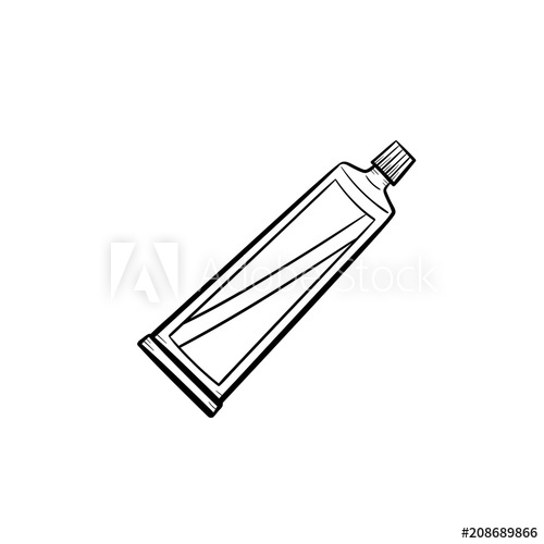 Free: Toothpaste tube hand drawn outline doodle icon - nohat.cc
