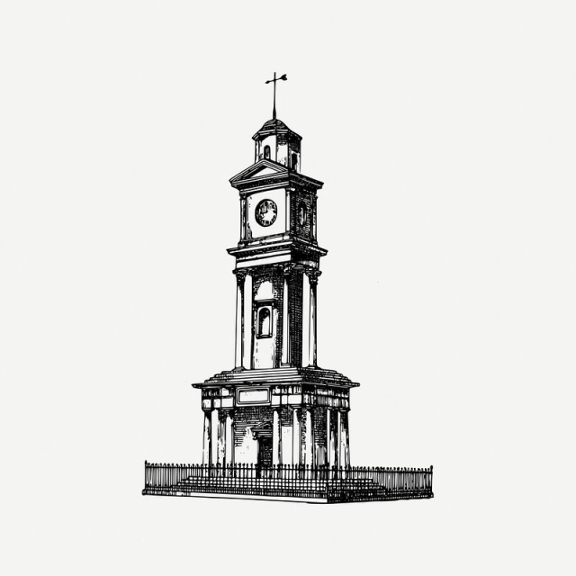 Free: Tower collage element, vintage architecture | Free PSD ...