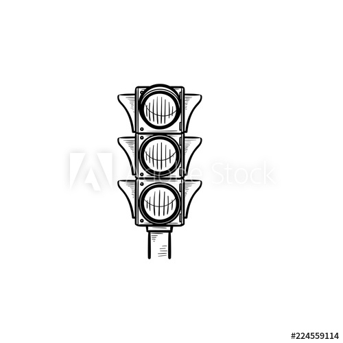 Free: Traffic light hand drawn outline doodle icon - nohat.cc
