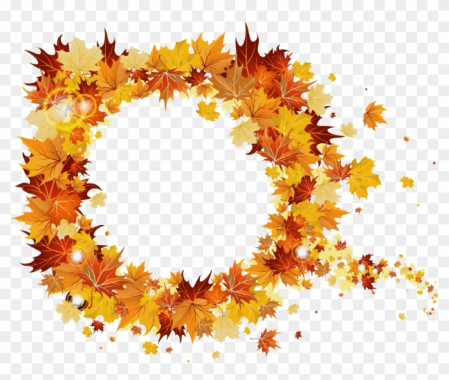 Free: Transparent Fall Round Vector Frame - Frame Autumn Png - nohat.cc