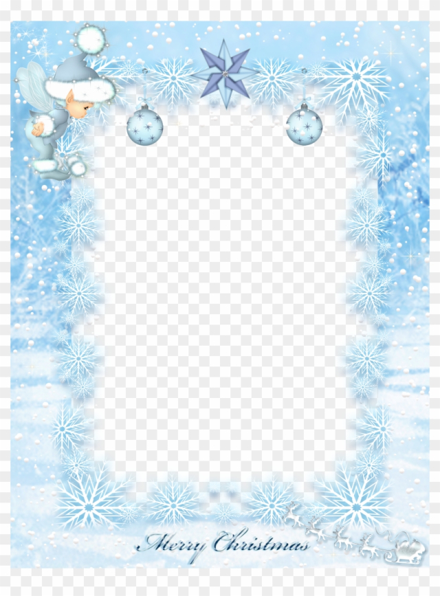 Free: Transparent Kids Christmas Ice Elf Png Photo Frame - Ice Borders ...