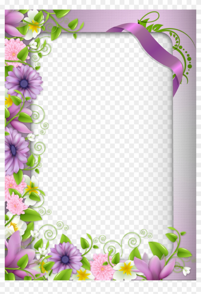 Pink Flowers Borders And Frames
