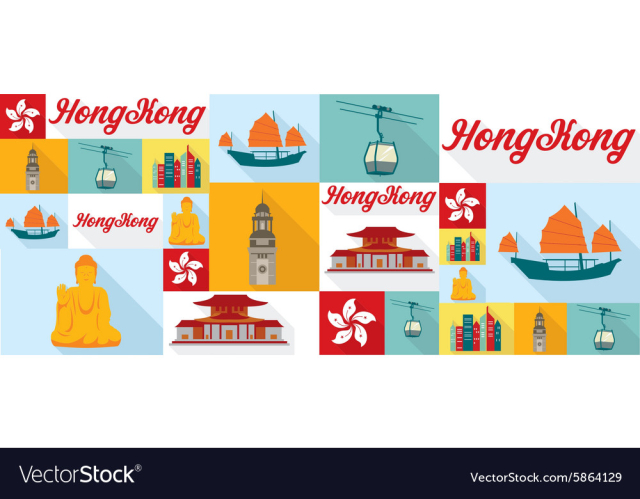 Free: Travel and Tourism Icons Hong Kong vector image - nohat.cc
