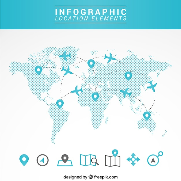 Free: Travel map infographic - nohat.cc