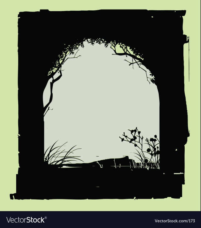 Free: Tree border vector image - nohat.cc