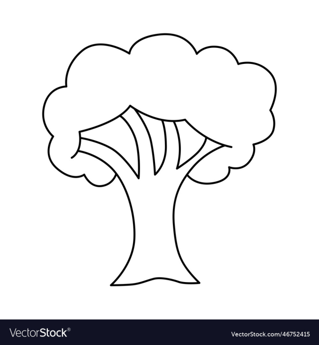 Free: tree cartoon coloring page for kids - nohat.cc