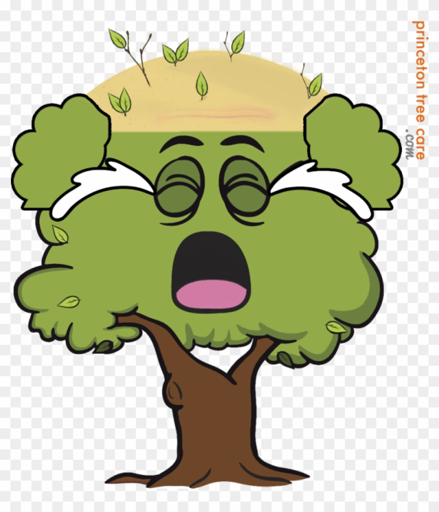 Free: Tree Topping - Cartoon Trees With Sad Faces - nohat.cc