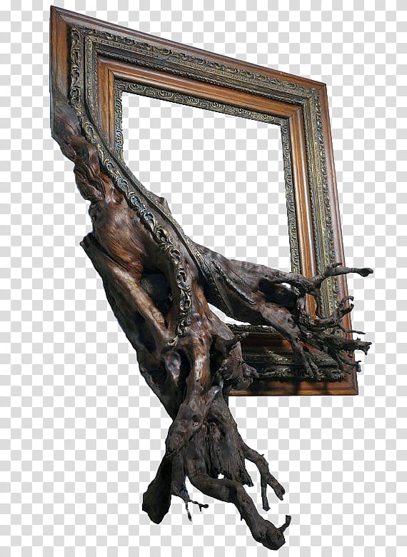 Free: Trees In Frames s, ornate brown wooden frame transparent ...