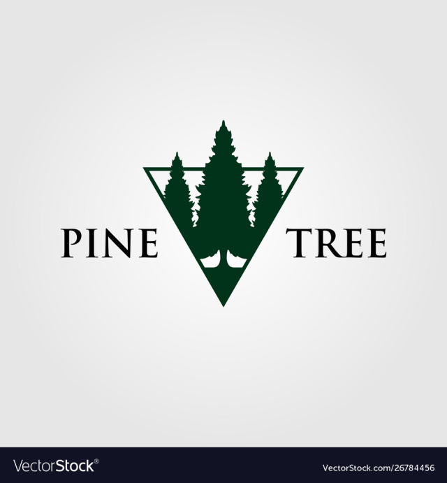 Free: Triangle pine tree or fir logo evergreen vector image - nohat.cc