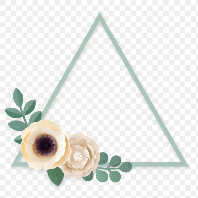 Free: Triangle png paper craft flower badge - nohat.cc